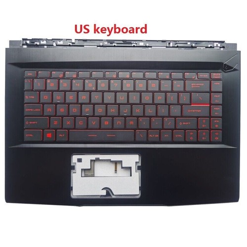 For MSI GF63 MS-16R1 R3 R4 R5 R6 Palmrest Upper Case With Red Backlit ...