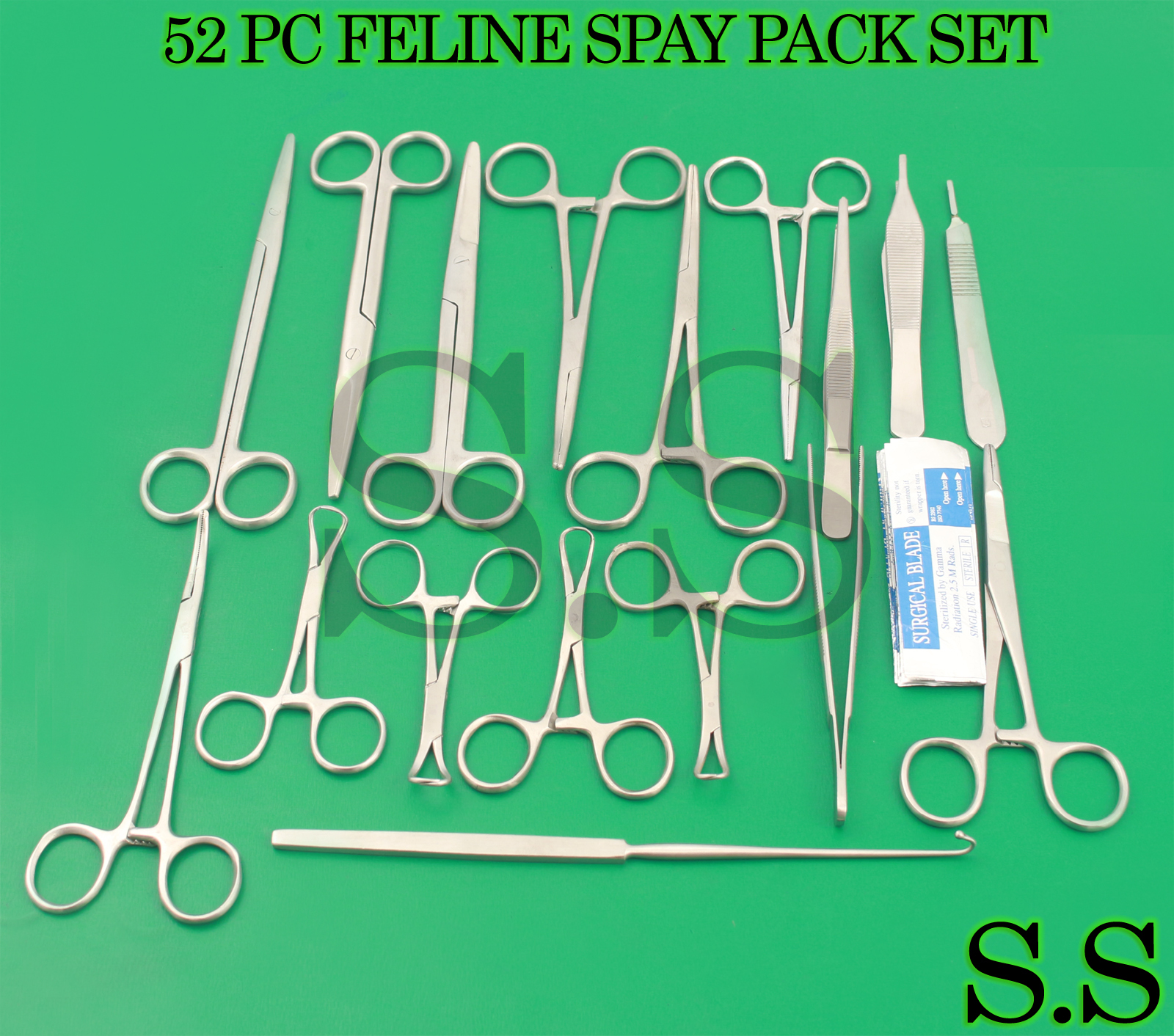 52 PC FELINE SPAY PACK VETERINARY SURGICAL INSTRUMENTS DS-1094 | eBay UK