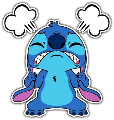 LILO & ANGRY STITCH KIDS CARTOON DECAL STICKER 3M US CAR TRUCK VEHICL ...