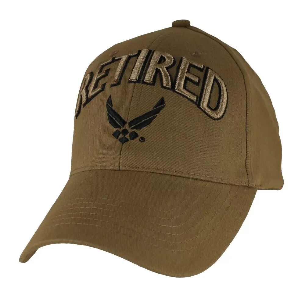 NEW USAF U.S. Air Force Retired Baseball cap hat. Coyote Brown 6638 | eBay