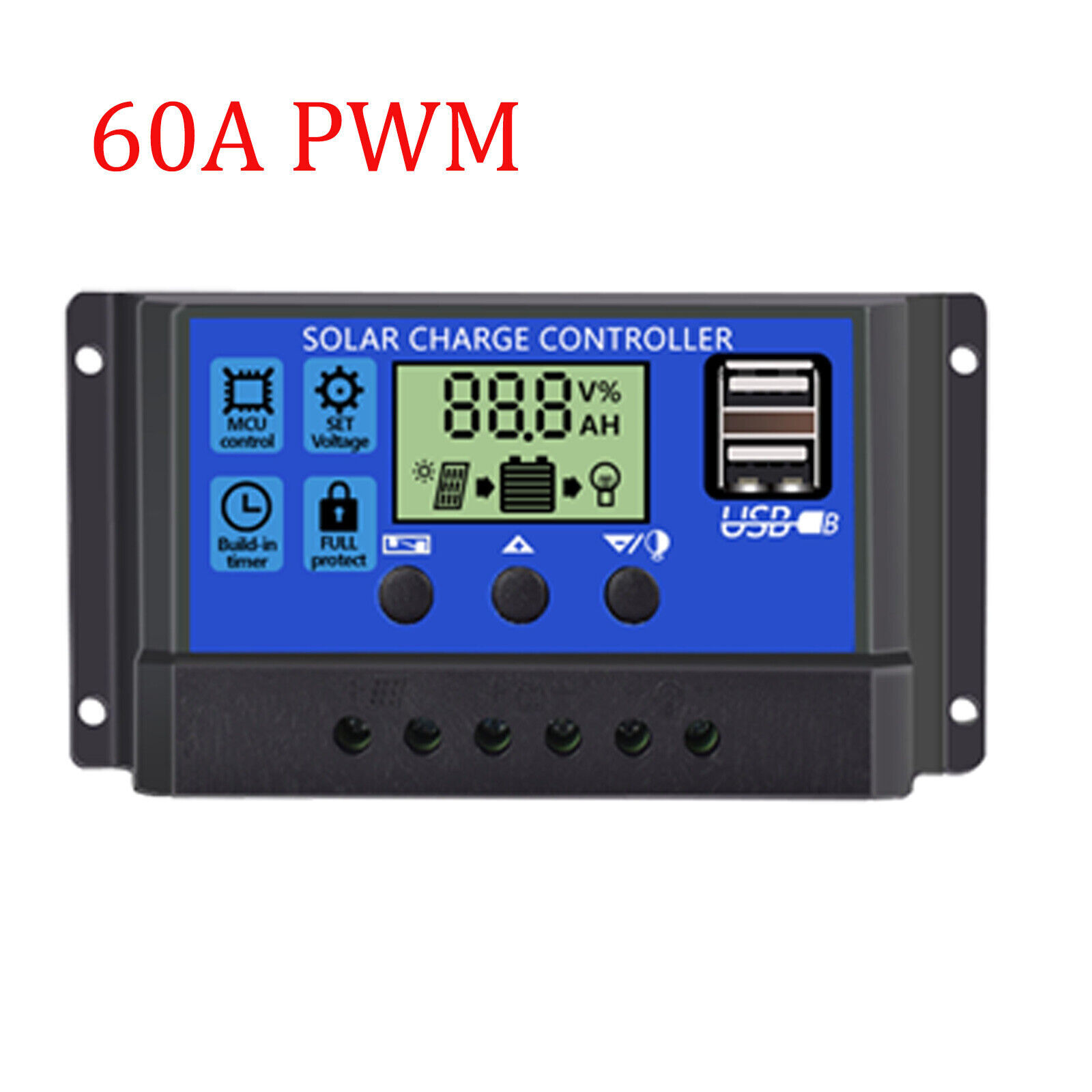 100A MPPT Solar Laderegler 12V/24V Solar Photovoltaik Panel Regler Daul ...