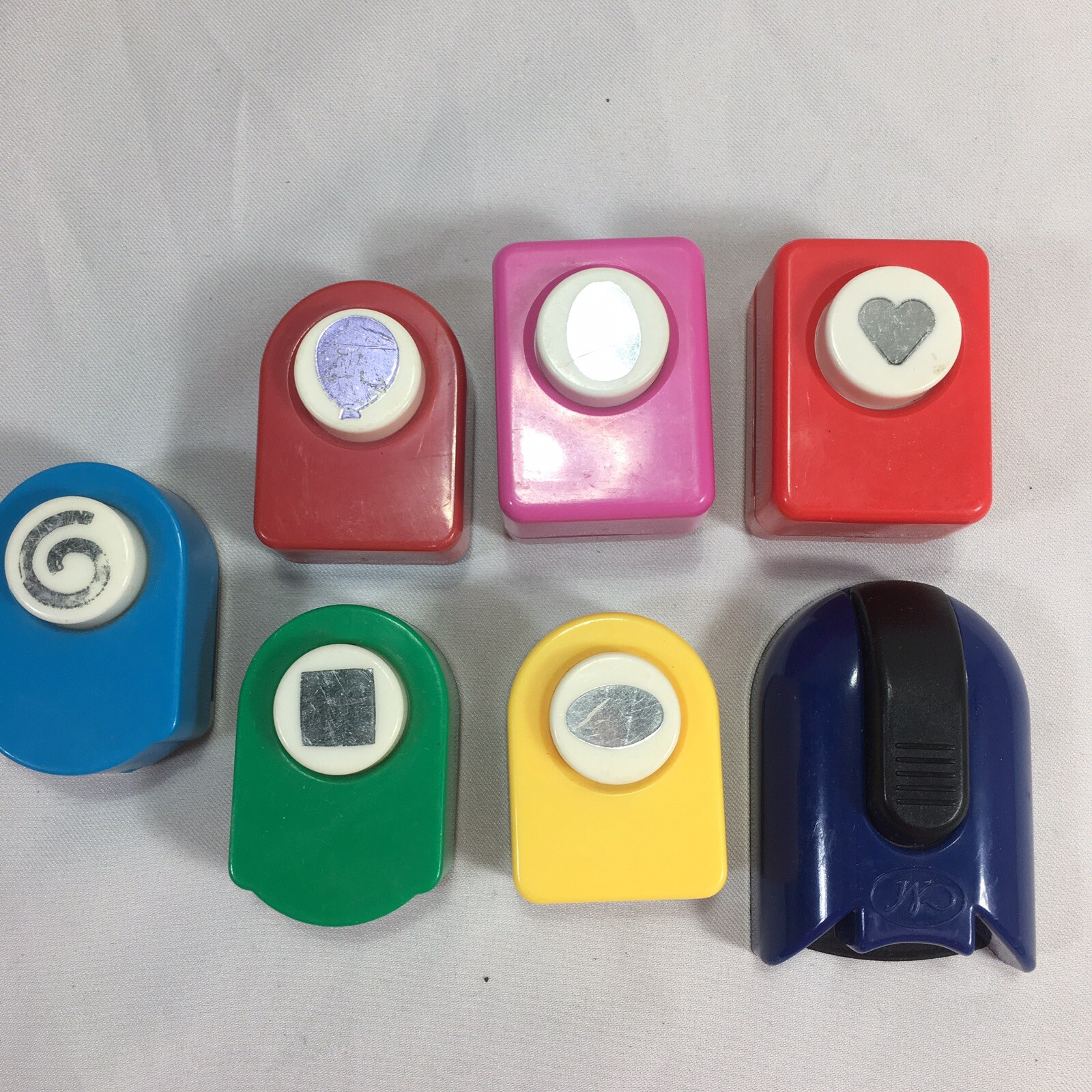 7 Scrapbooking Decorative Paper Punches Small Balloon Heart Square Oval ...