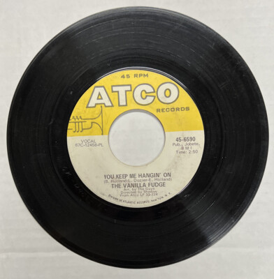 45 rpm Vintage 7” Vinyl Single Hit Record Vanilla Fudge You Keep Me ...