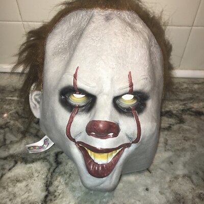 Pennywise Scary Clown Mask Stephen King's IT Halloween Mask Cosplay ...