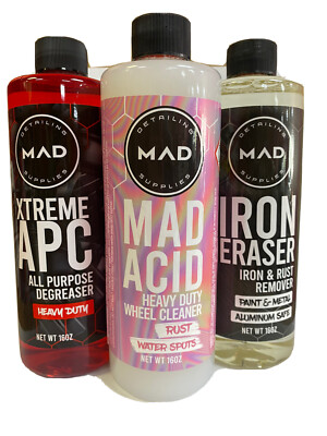 MAD BUNDLE INCLUDES MAD ACID 16oz, 1 XTREME APC 16oz & 1 MAD IRON ...