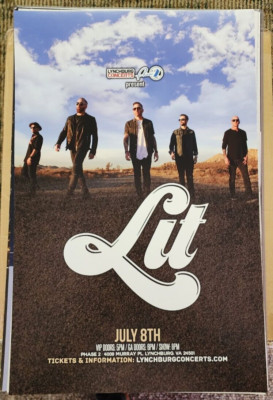 LIT ORIGINAL Concert Poster MY OWN WORST ENEMY A. JAY POPOFF | eBay