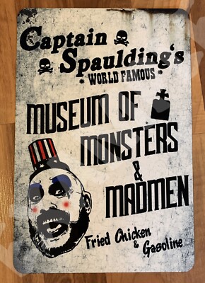 Distressed Captain Spaulding House 1000 Corpses Prop Sign Plate Metal ...