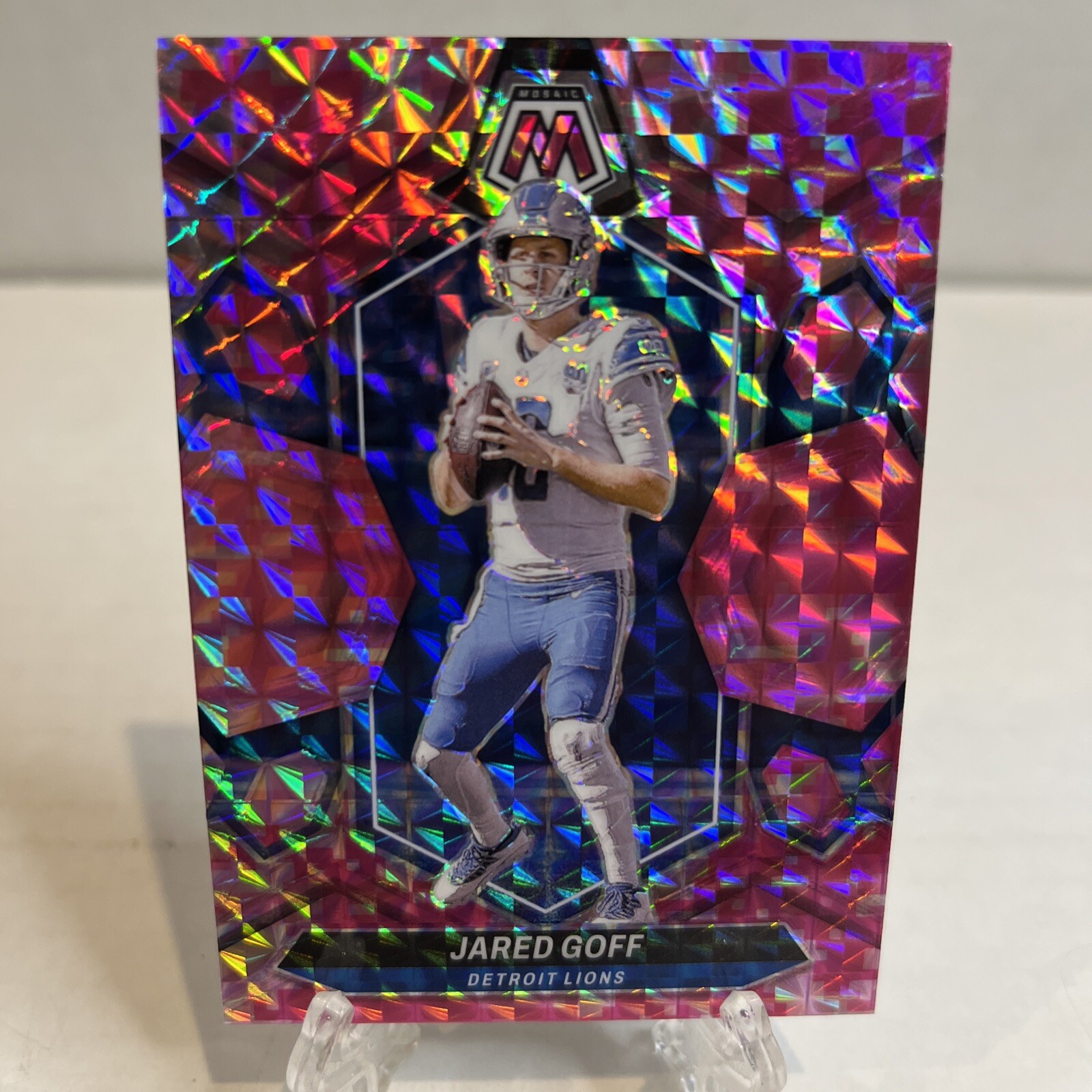 2024 Panini Mosaic Jared Goff #71 Pink Prizm Detroit Lions | eBay