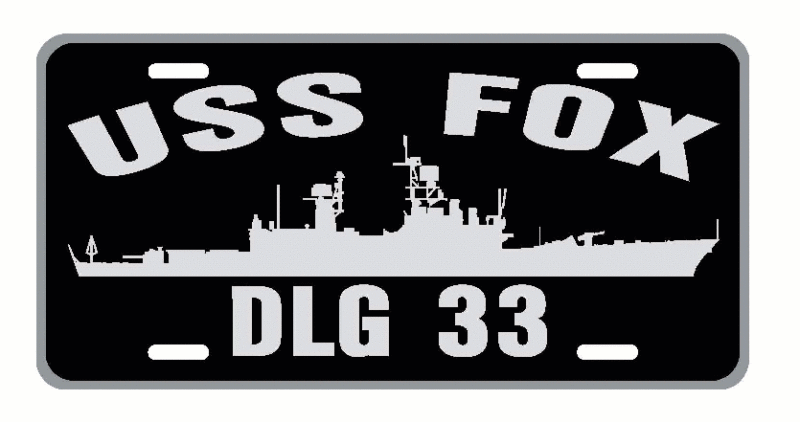 USS FOX CG 33 DLG 33 License Plate USN U S NAVY P01 | eBay