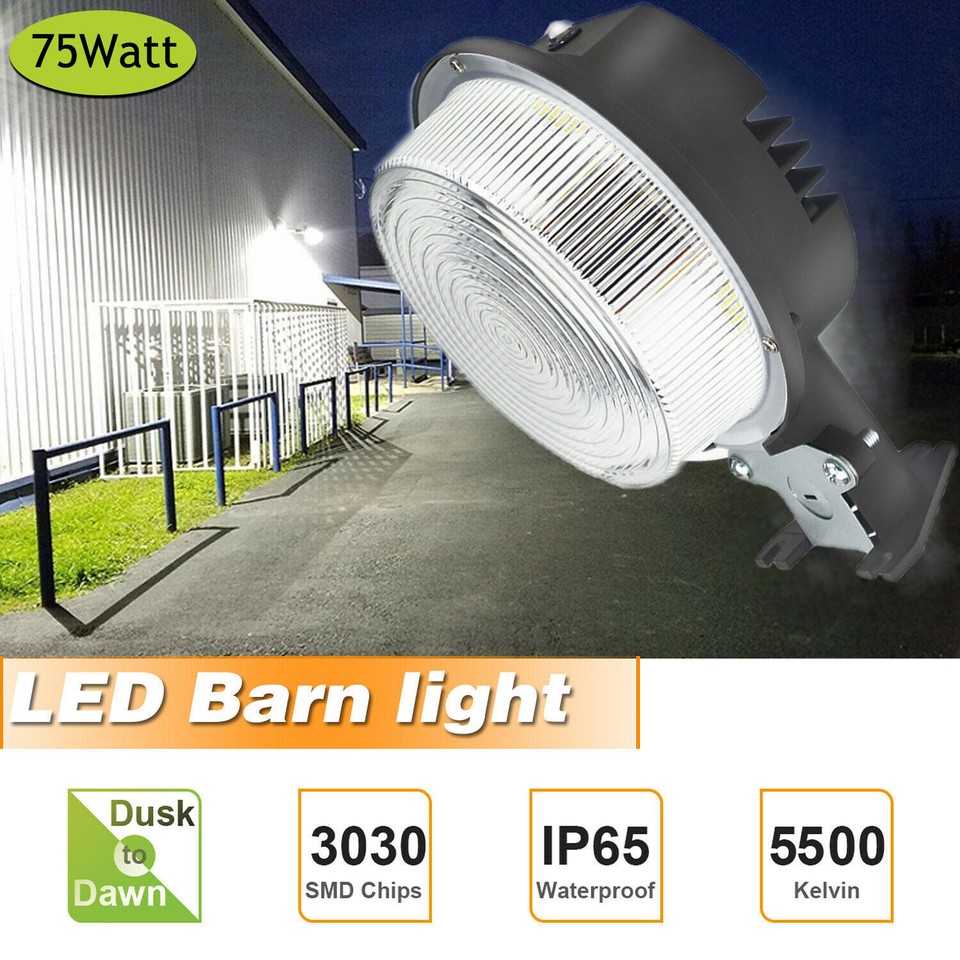 Outdoor LED Barn Light Yard Street Security Dusk to Dawn Waterproof ...