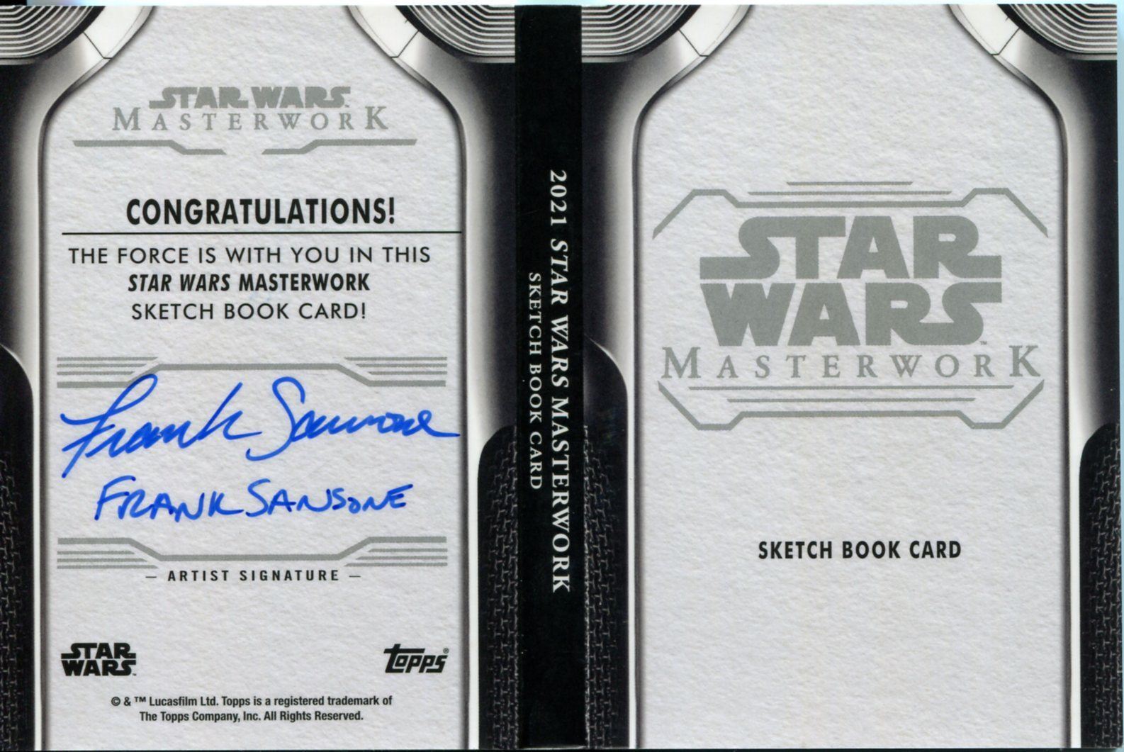 Star Wars Masterwork 2021 Booklet Sketch Card By Frank Sansone | eBay