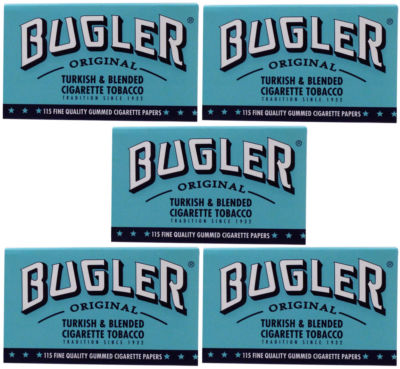5 Pack Bugler Single Wide 70 mm Cigarette Rolling Papers 575 Leaves ...