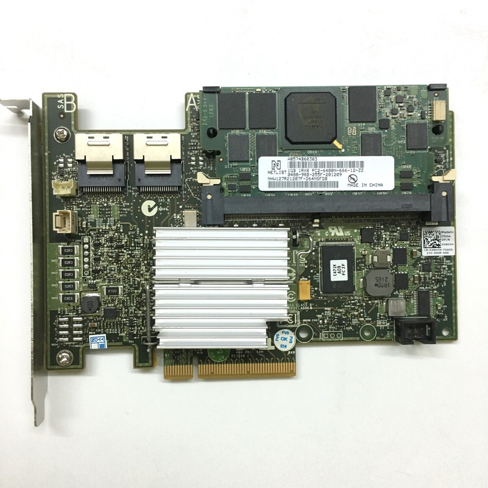 DELL PERC POWEREDGE H700 SAS 1 GB RAID + BATTERY & CABLE For T610 R610 ...