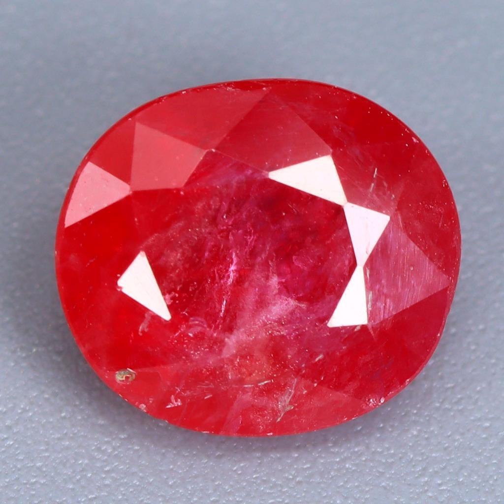 3.50Cts Natural Red Pink Ruby Oval Cut Africa Stunning Loose Gemstone ...