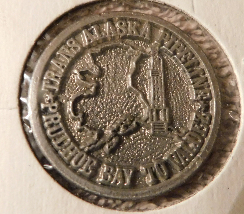 Trans Alaska Pipeline Oil Prudoe Bay Kuparuk Pin Patch Tokens Belt ...