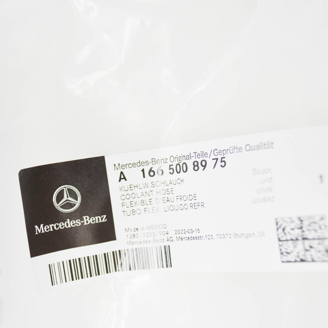 MERCEDES-BENZ GLE W166 Coolant Hose A1665008975 Genuine for sale online ...