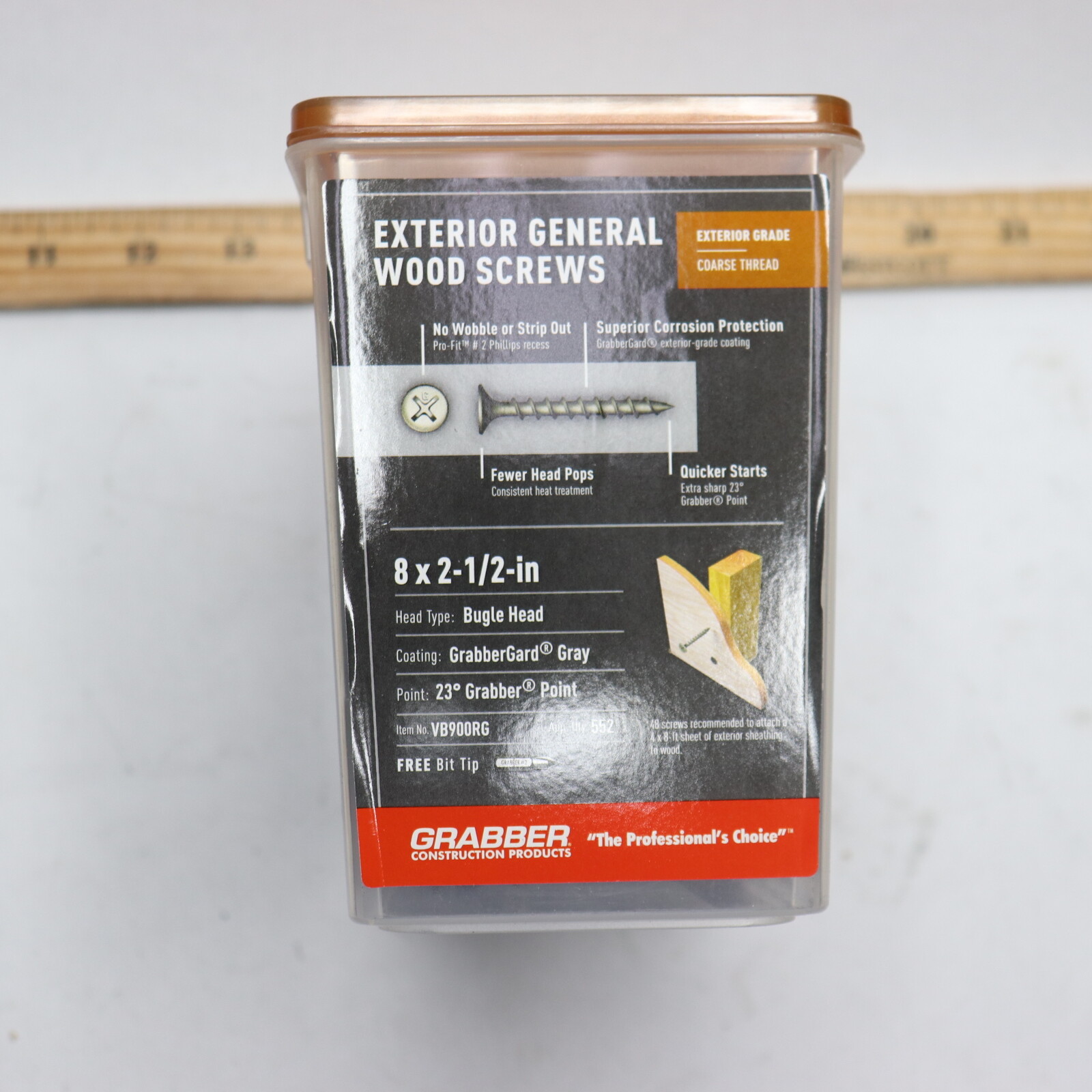 (552-Pk) Grabber Coarse Exterior Deck & Fence Screw 5 Lbs. #8 x 2-1/2 ...