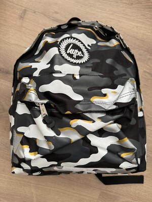 Hype Black And White Paint Splat School/Sports Back Pack Rucksack Bag ...