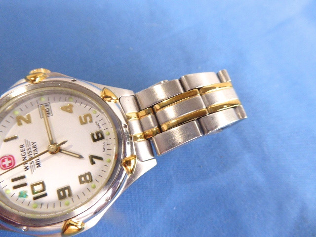 Wenger Swiss Military Watch Women 31mm Silver Gold Tone Date New ...