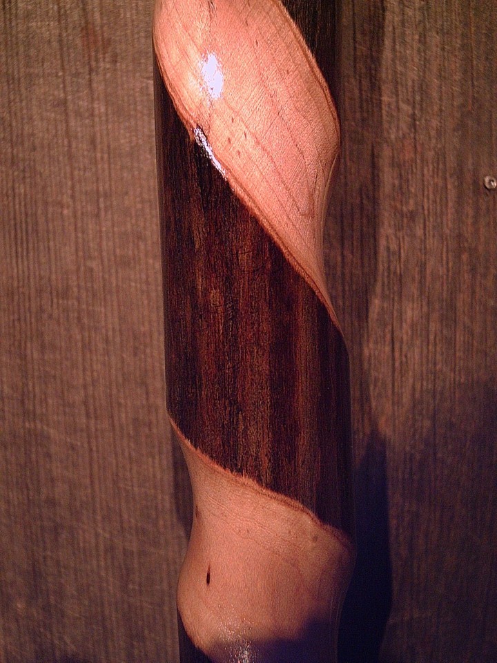 hiking stick staff SPIRAL WRAP AROUND SHAFT hiking 63" tall heavy ...