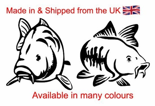 Carp Fishing 2 Separate EXTRA LARGE Vinyl Decals for the fishing ...
