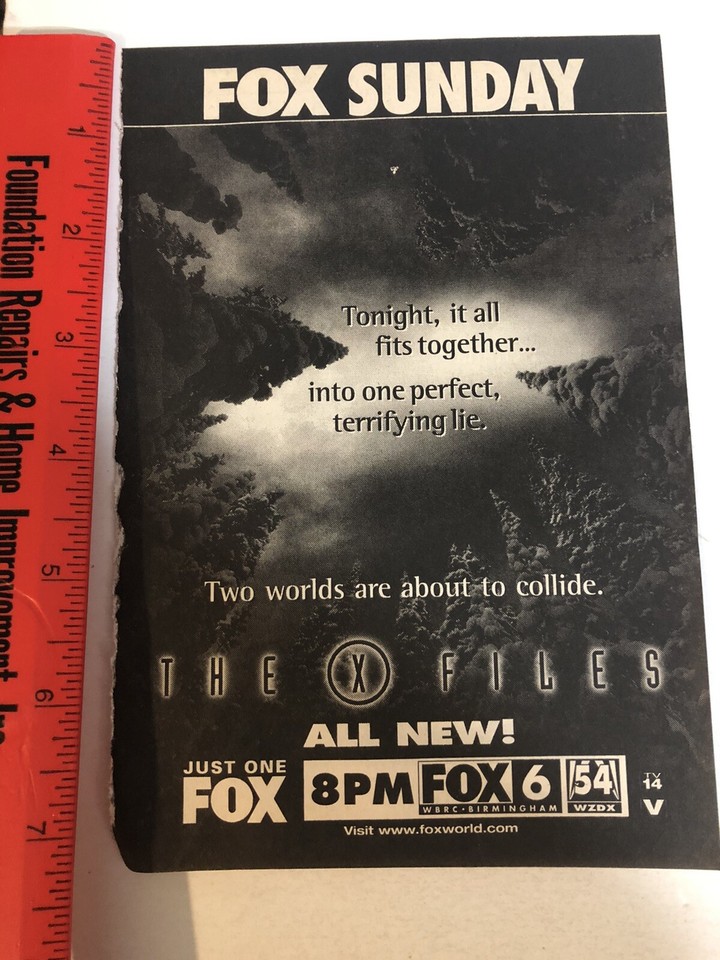1998 The X-Files Tv Guide Print Ad David Duchovny Gillian Anderson ...