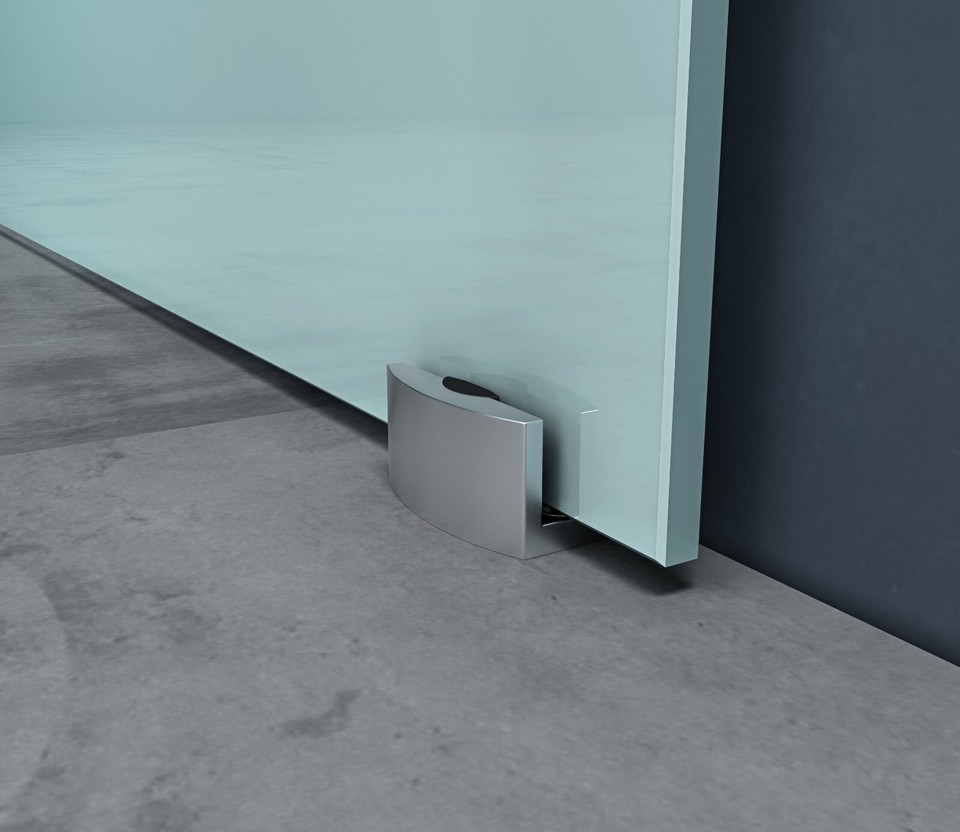 Home Interior Sliding Door Glass Rail Track Kit Round Handle Frosted ...