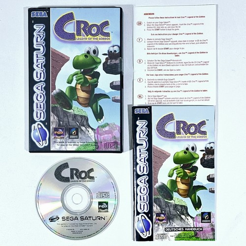 ©1997 Argonaut SEGA SATURN 3D Platformer CROC dt PAL CIB Spyro Gex ...