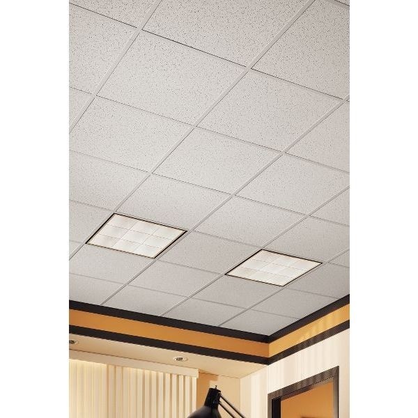 Armstrong 704A Cortega Ceiling Tile, 24 In W X 24 In L, Angled Tegular ...