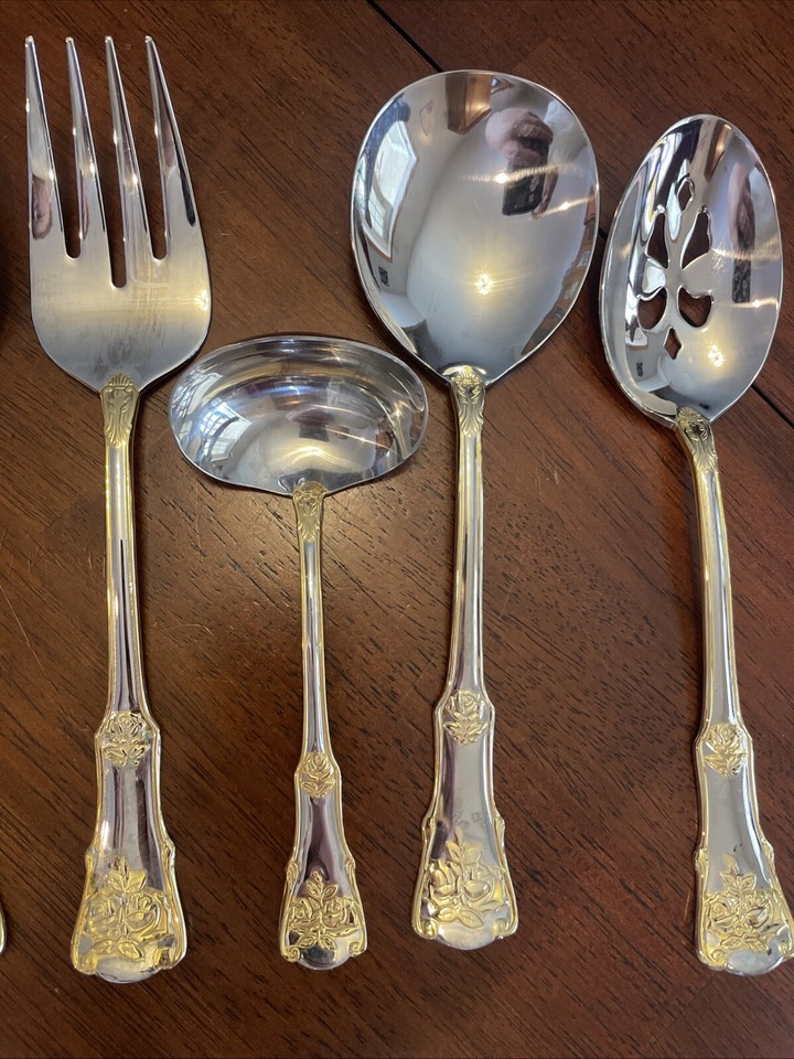 Royal Albert OLD COUNTRY ROSES Stainless China Gold Silverware CHOICE ...
