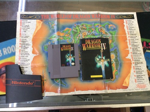 Dragon Warrior IV Authentic Nintendo NES game w/ original manual + map | eBay
