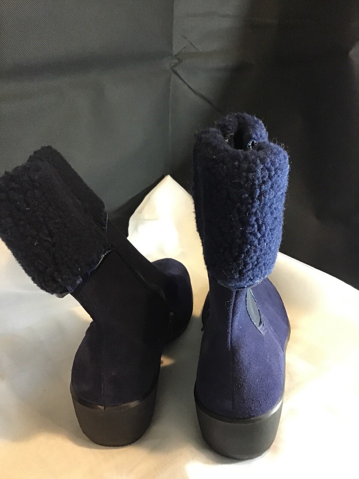 Women's Hush Puppies Waldere bootie Suede faux fur fleece boot NEW size ...