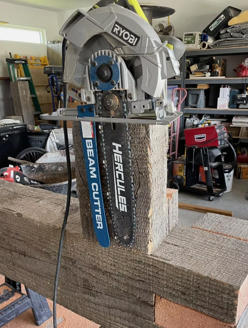 12" Beam Cutter Circular Saw Blade Chainsaw Bar Beam Cutter Attachment ...