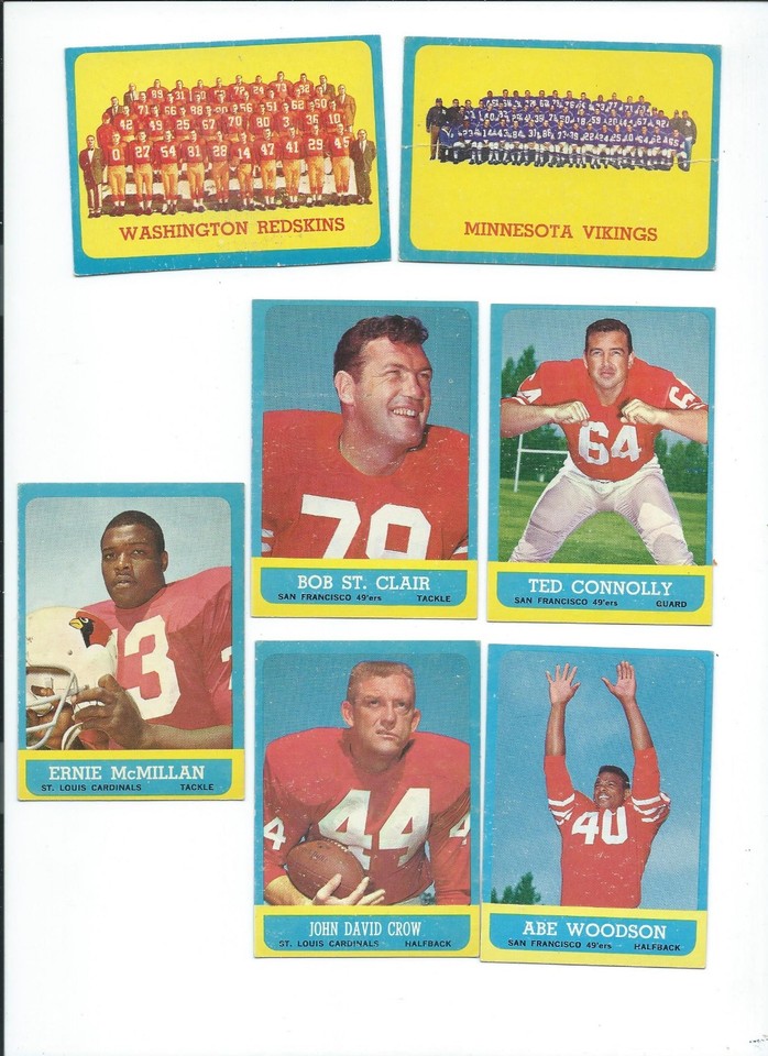 1963 Topps Football-LOT OF 35 Different cards all cards all GOOD to VG ...