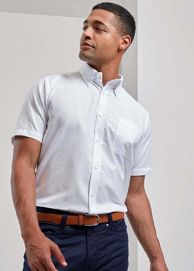 Premier Signature Oxford Short Sleeve Shirt PR236 | eBay UK