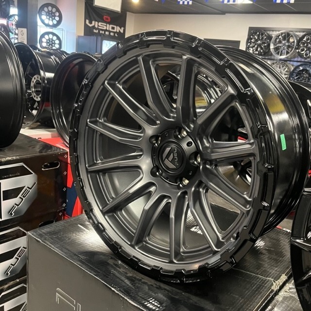 4 Fuel FC866 Piston 20" Gunmetal Black Wheels Rims 20x9 6x5.5 Chevy GMC ...