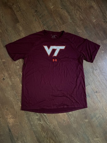 Under Armour Virginia Tech Hokies Shirt Size 2XL XXL Maroon College ...