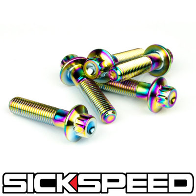 NEO CHROME ASSEMBLY BOLTS 3 PIECE WHEEL 44MM THREAD 8x1.25 BMW E46 M3 ...