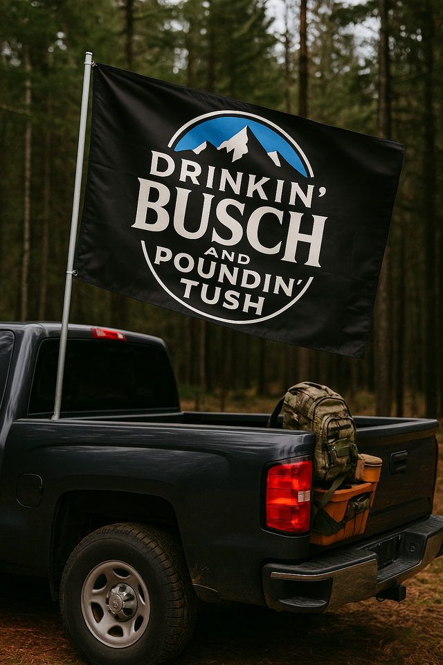 Drinkn Busch Funny Flag 3x5 ft Printed Polyester American Flag Banner ...