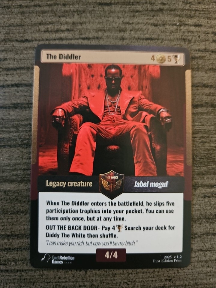 World War Woke Diddy cards Sean Combs Puff Daddy 1st Edition | eBay