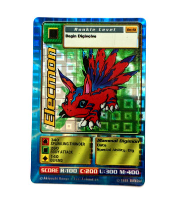 1999 Bandai Digimon Card-Rookie Level Elecmon Bo- 61 | eBay