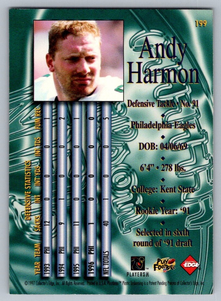 1997 Collector's Edge Masters #199 Andy Harmon | eBay