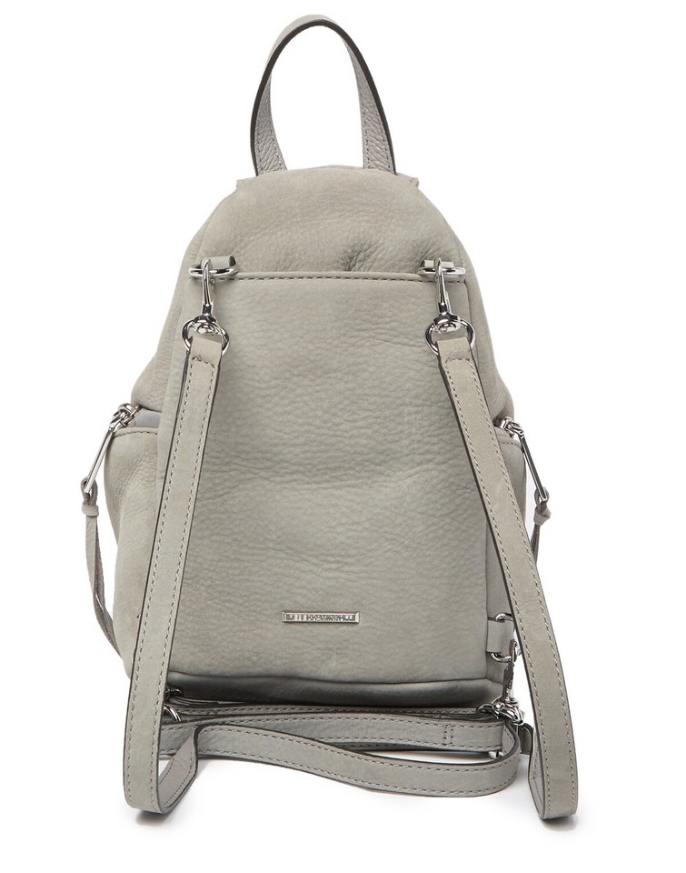 NWT Rebecca Minkoff Julian Mini Leather Backpack Black Grey Navy Pink ...