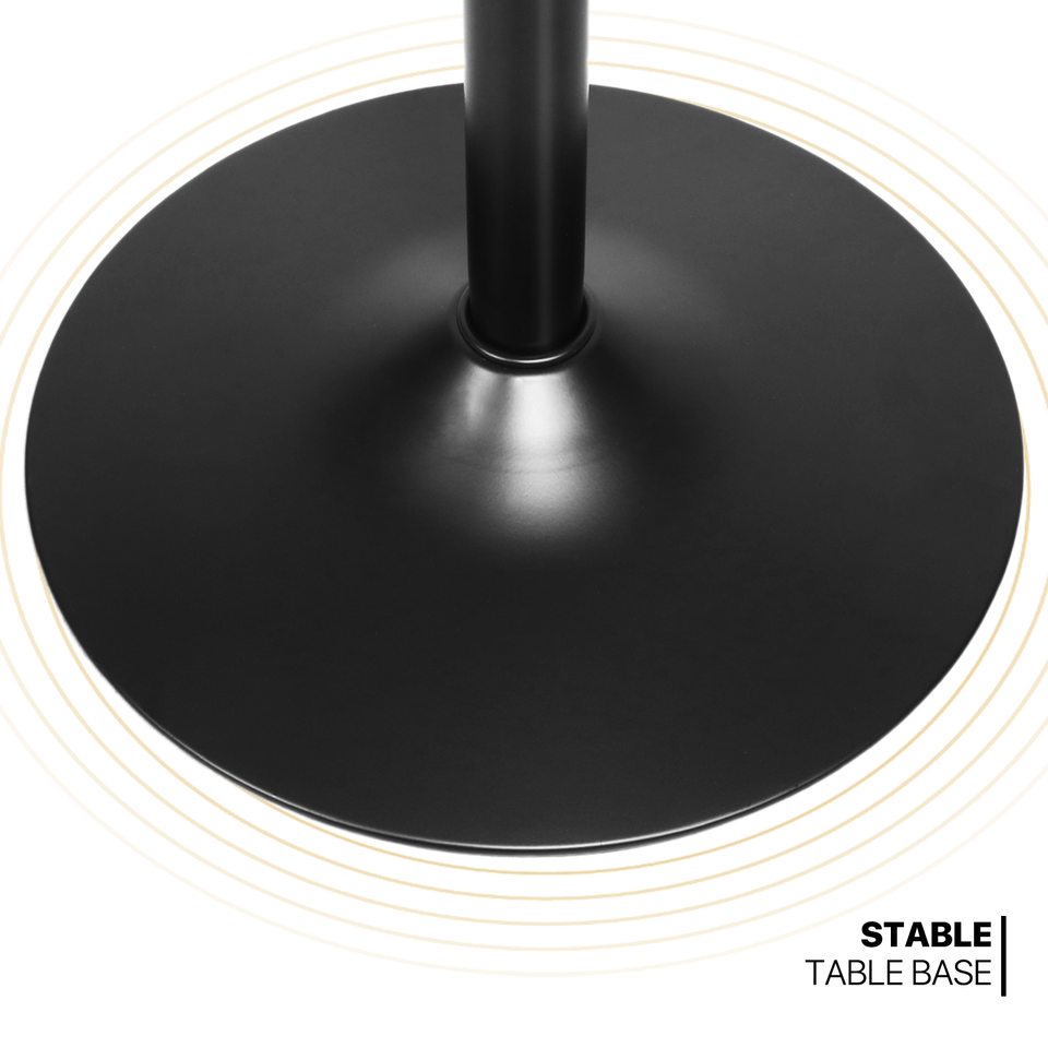 Adjustable Counter Height Bar Table Wood Round Tabletop Chrome Base Pub ...