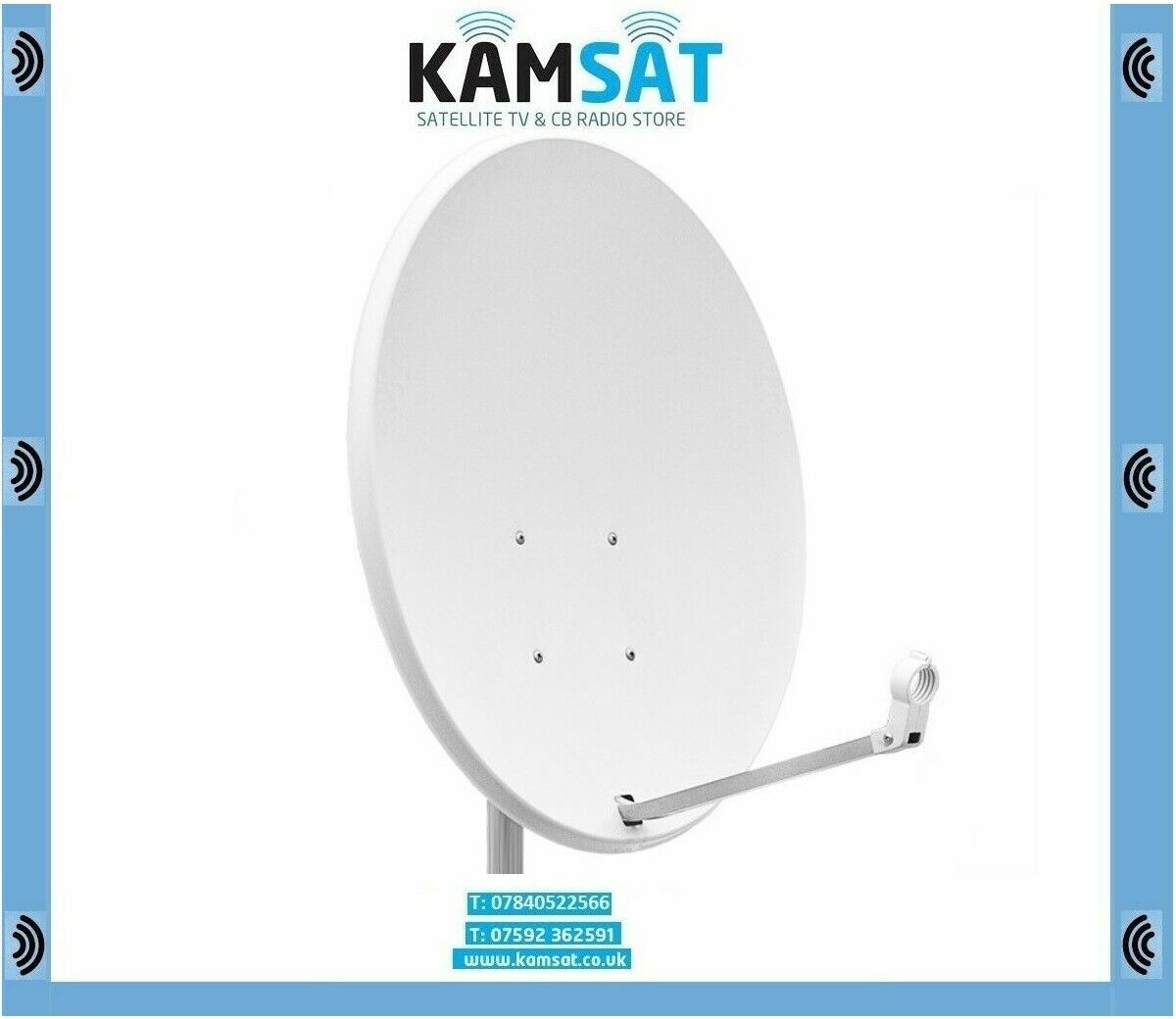 SATELLITE DISH ANTENNA HD 80 CM ASTRA THOR HOTBIRD CORAB WHITE 4K HDTV ...