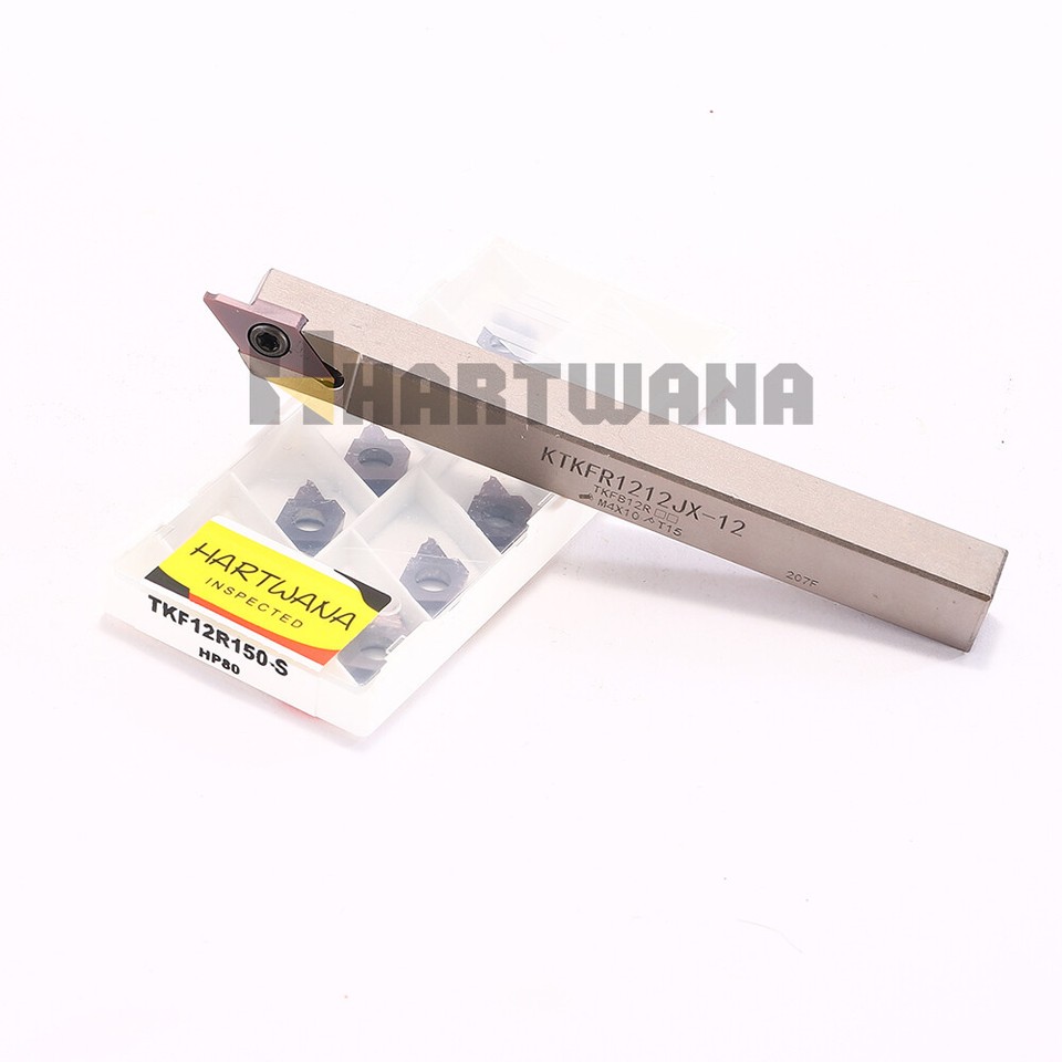 Lathe Parting Grooving Cut-Off Tool Holder 12mm With Grooving Inserts ...