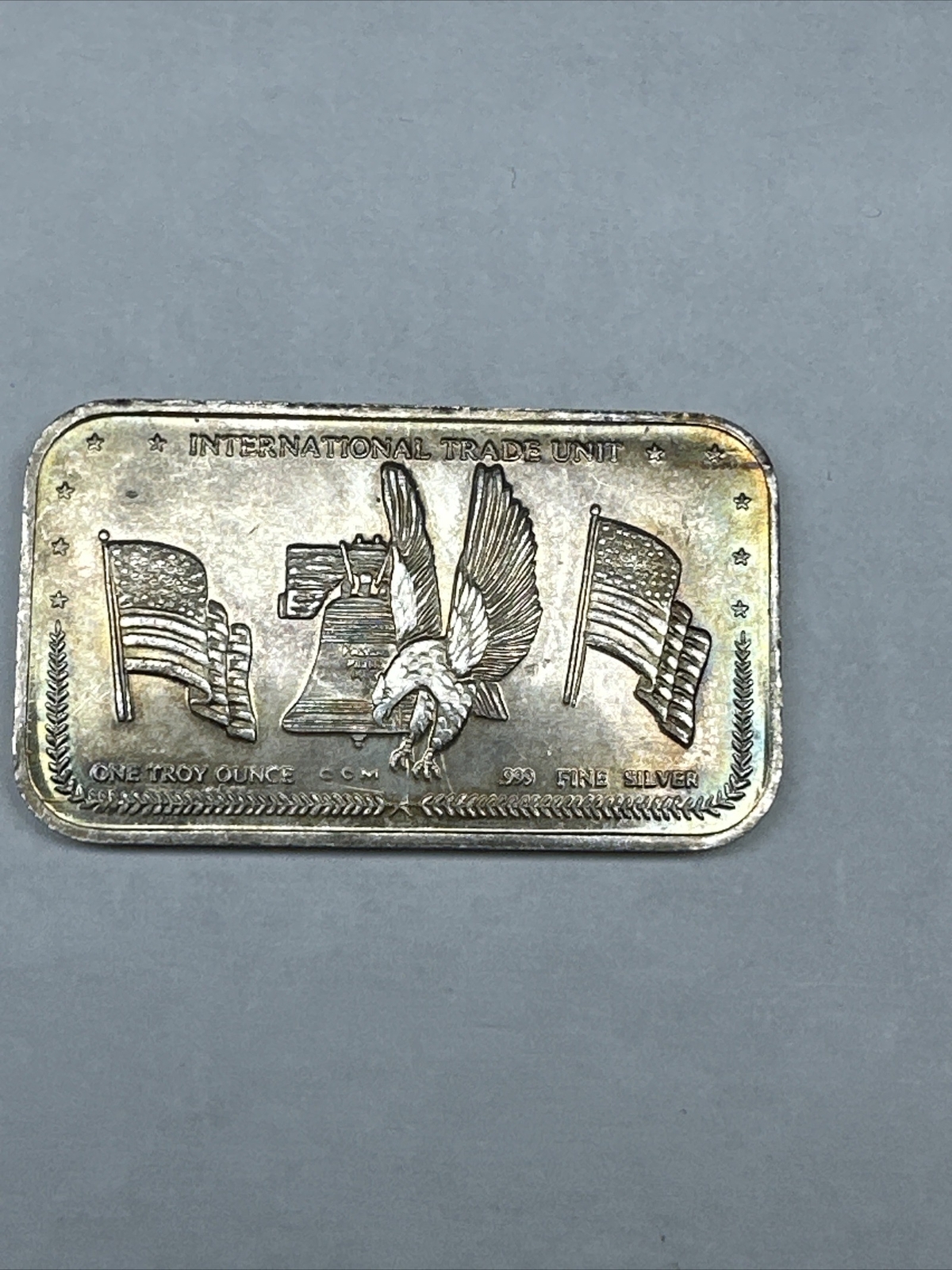 INTERNATIONAL TRADE UNIT LIBERTY BELL FLAGS EAGLE 1 TROY OZ .999 FINE ...