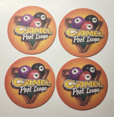 1997 Camel Pool League 4.25" Beer Coaster RJRTC Lot of 4 PB201 | eBay