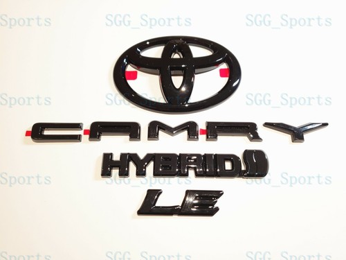 2018 - 2024 TOYOTA CAMRY LE HYBRID GLOSS BLACK EMBLEM BADGE LETTERS ...
