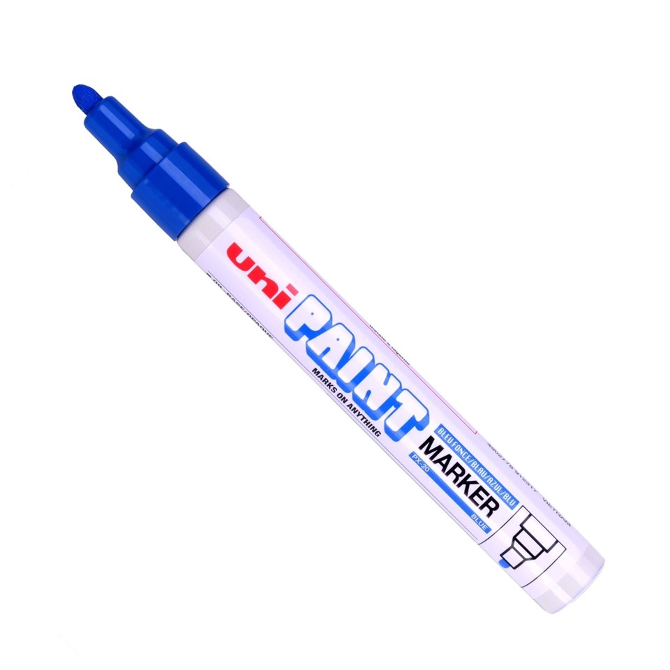 Uni Px-20 Paint Marker Medium Bullet Tip 1.8-2.2Mm Blue Pack 12 | eBay UK